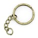 30 Bronze Key Rings With Chain, for Adding Your Own Charms, Beads, 1 ...