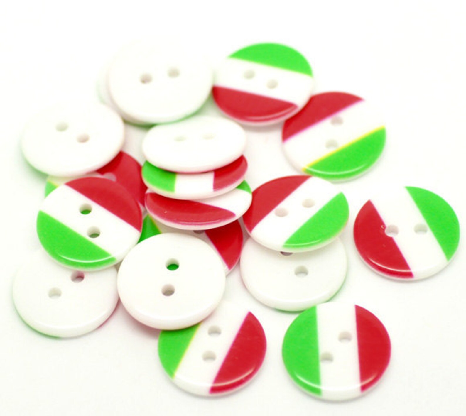 20 Resin Buttons 18mm Italian ITALY FLAG, But0161 - Etsy