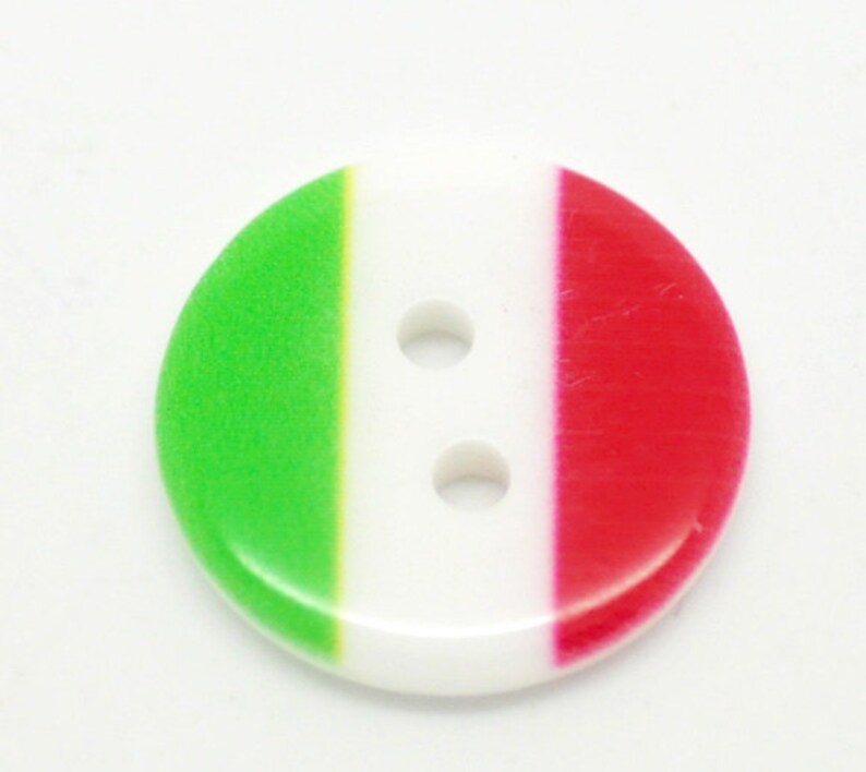 20 Resin Buttons 18mm Italian ITALY FLAG, But0161 - Etsy