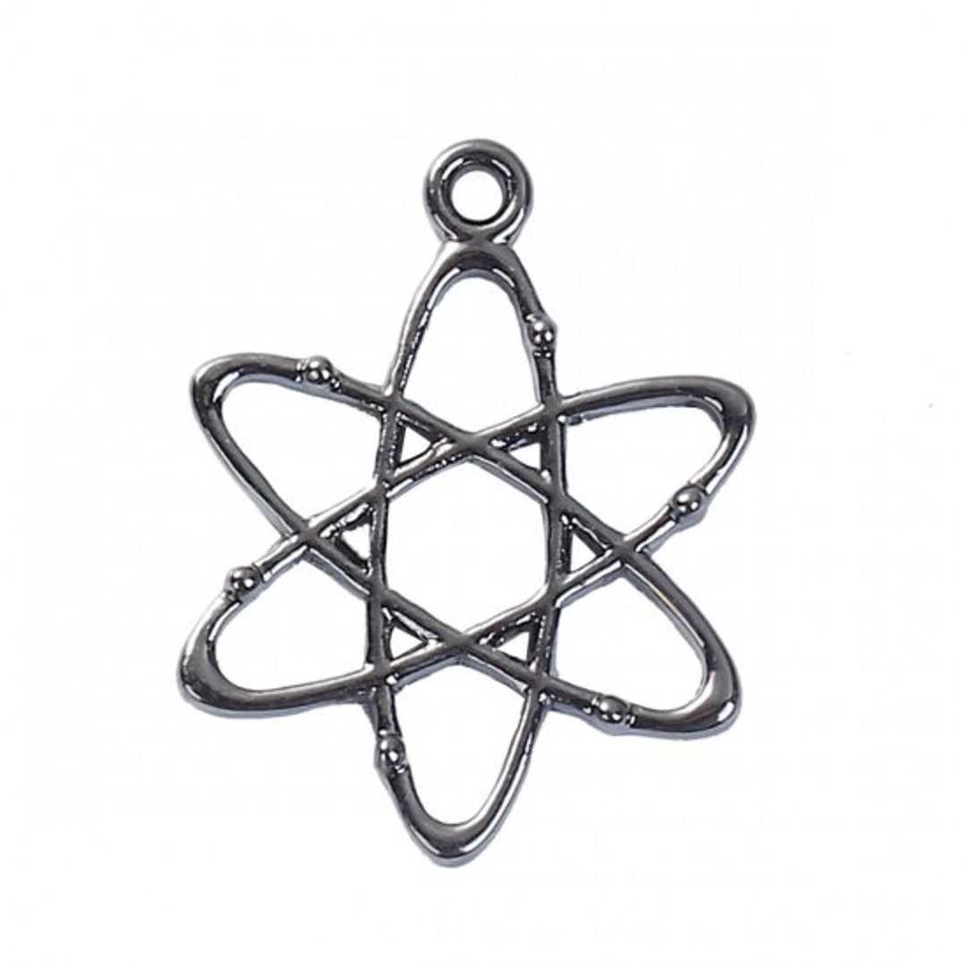 5 ATOM Molecule Chemistry Charms, Gunmetal Black, 25mm Chs8058 - Etsy