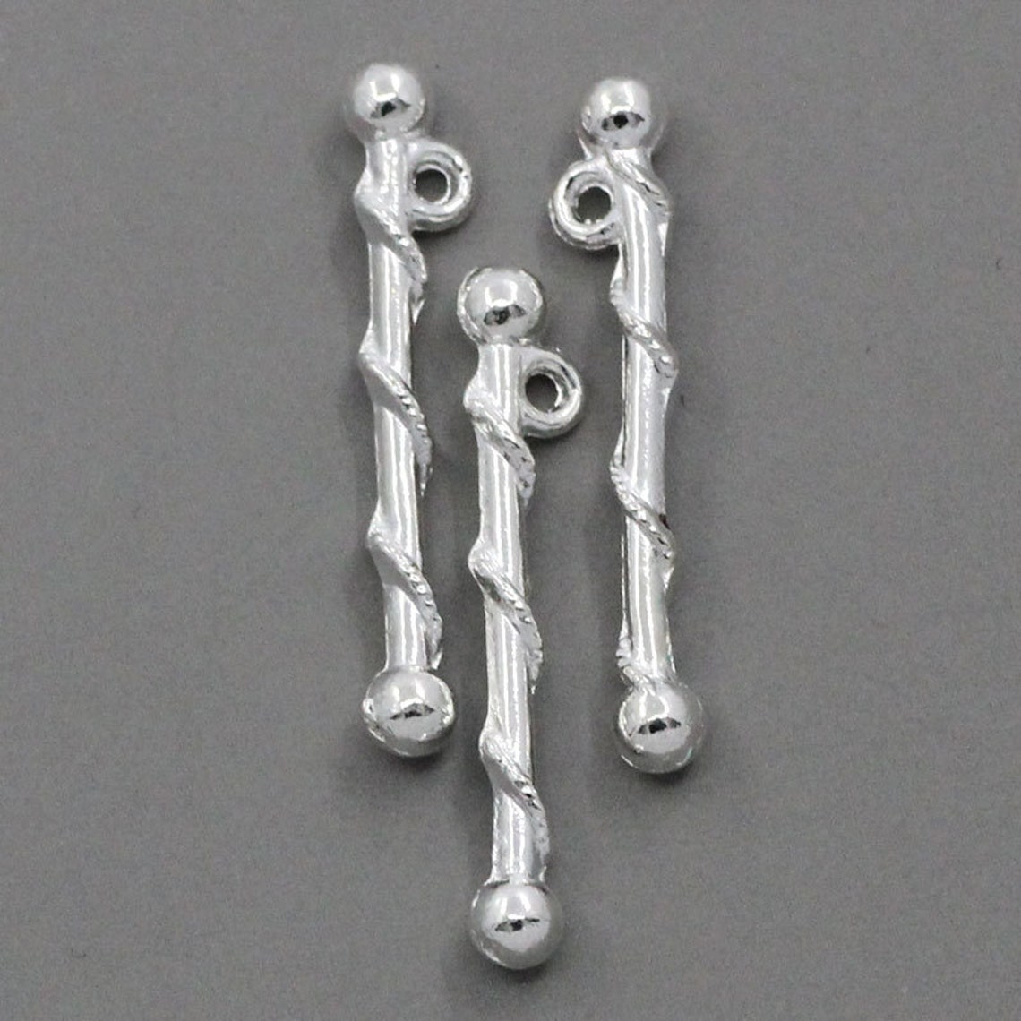 10 Silver Plated DRUM MAJOR BATON Majorette Charm Pendants | Etsy