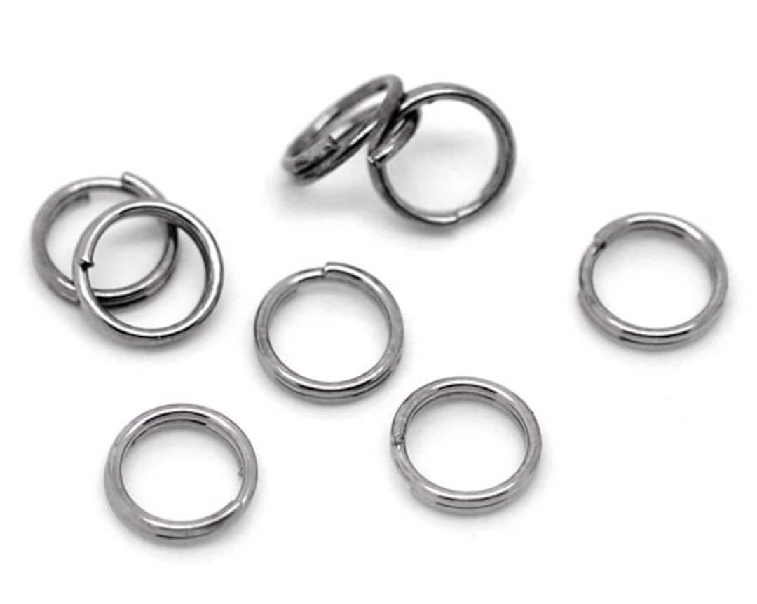 8mm Split Rings, 50 Gunmetal Split Rings, 8mm Double Loops Split Rings ...