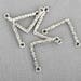 10 Chevron Metal Bar Connectors, Antique Silver Metal, 25mm Across ...