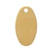 25 Gold Brass Metal Stamping Blanks, Small OVAL TAG, 1 Hole, 13x7mm, 26 ...
