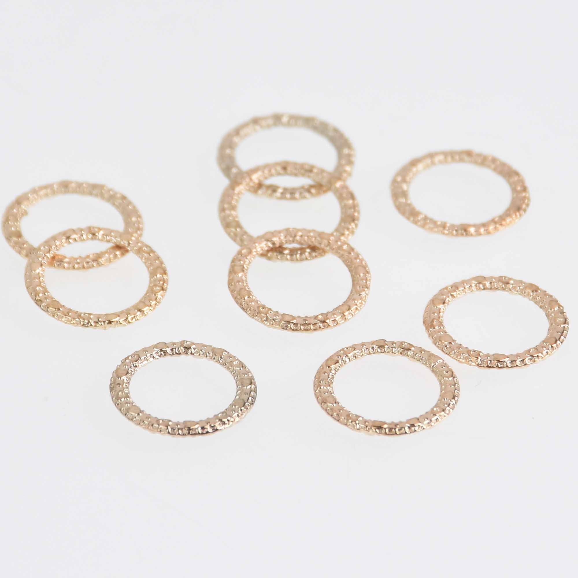 20 Light Gold Round ROPE RING Connectors, 14mm Chs7671 - Etsy