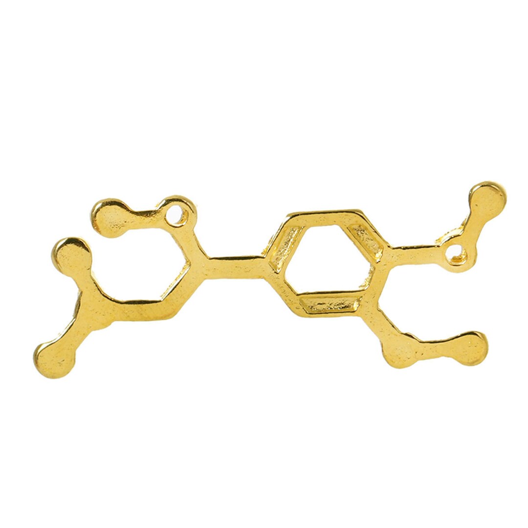 5 ADRENALINE Molecule Chemistry Charms, Gold Tone Charm Pendants ...