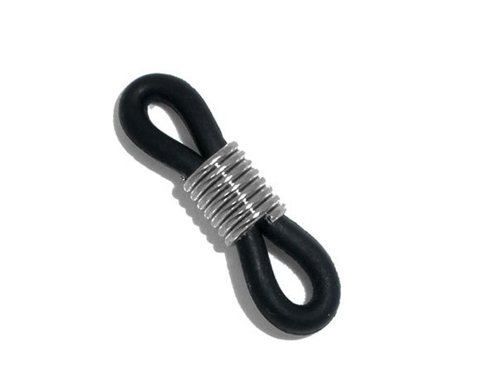 10 Rubber Connectors for Lanyard Glasses Holder Necklace Chain 20mm X ...