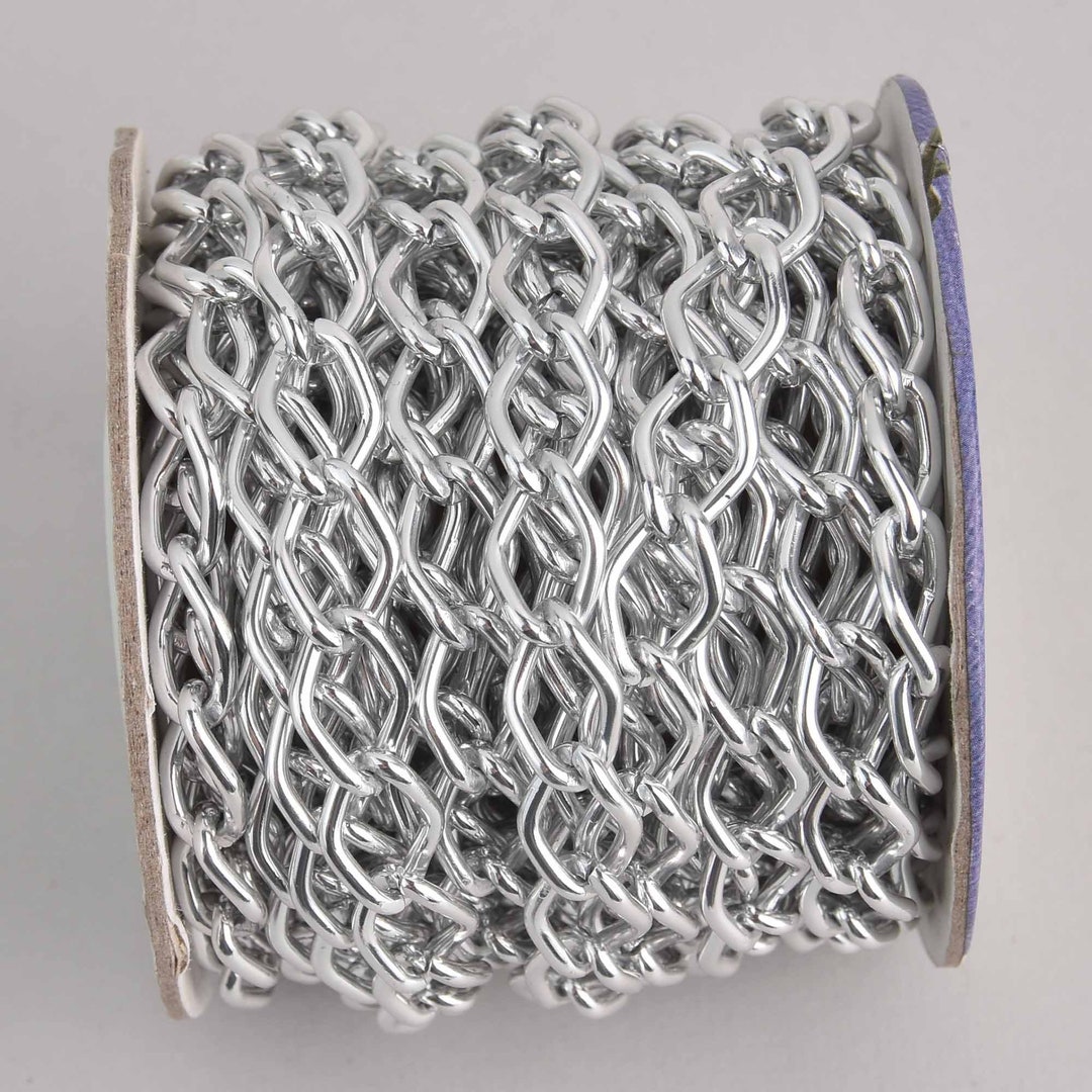 1 Yard Silver Aluminum Chain, Curb Link 14x9mm, Fch1242a - Etsy