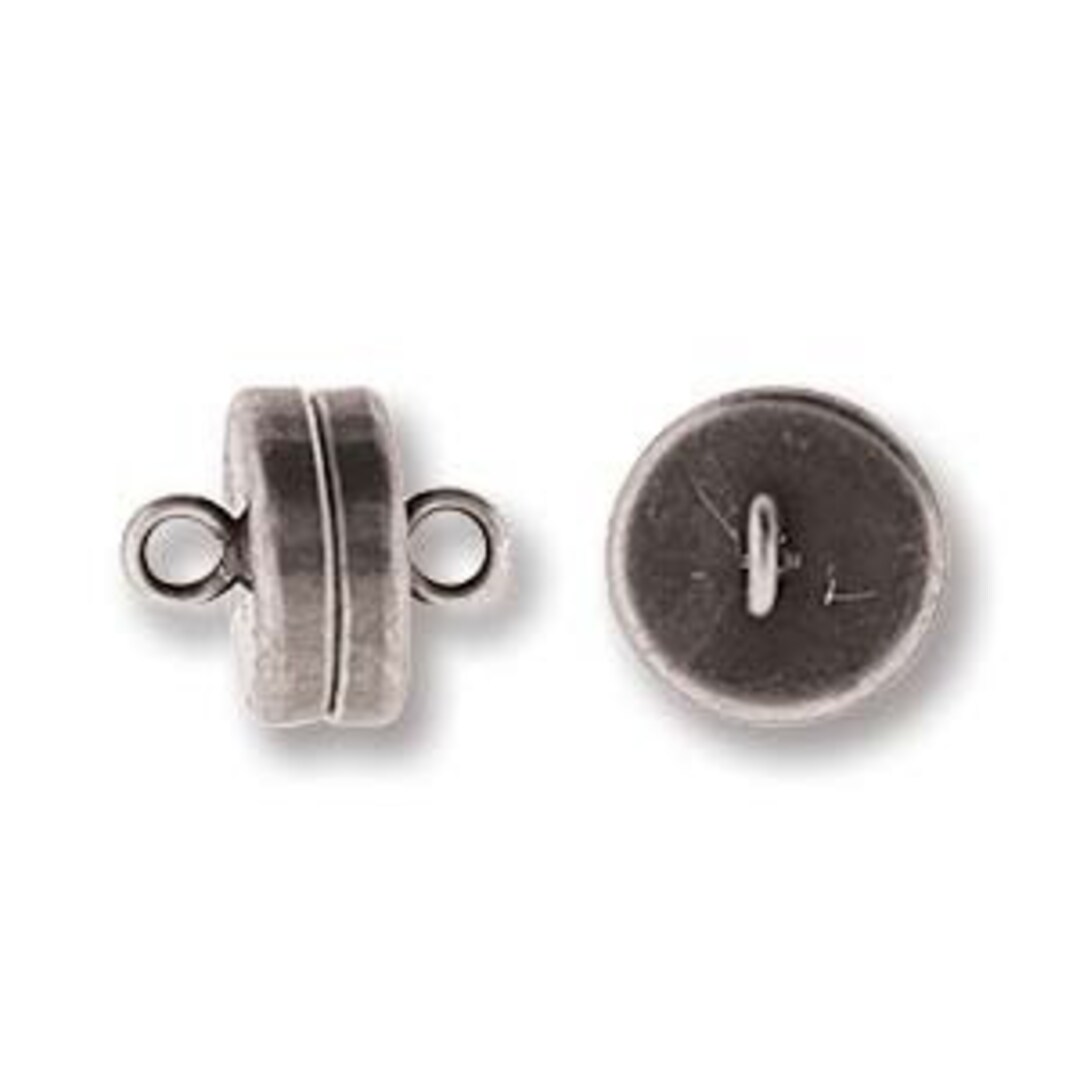 Antique Silver Magnetic Clasp, Dark Oxidized Silver Plated, Strong ...