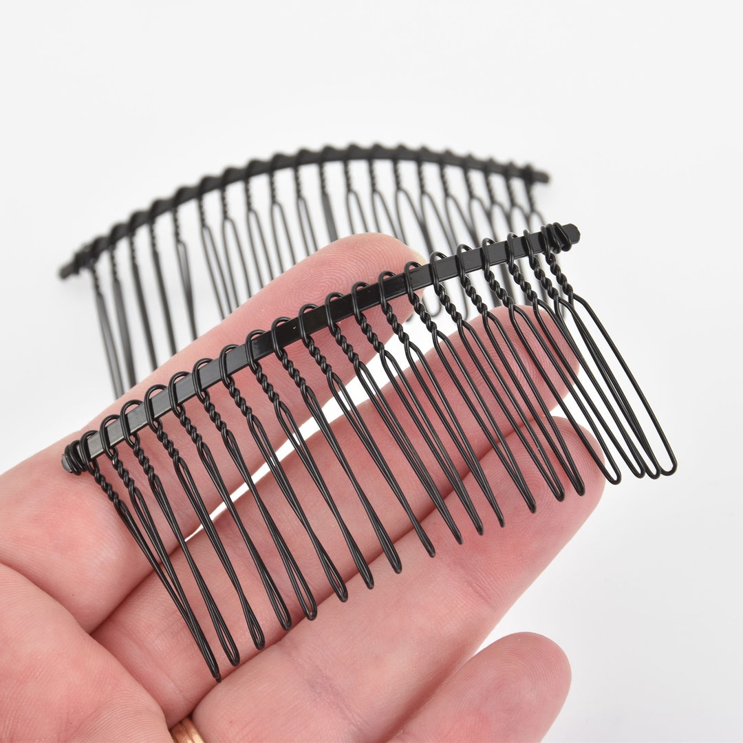 10 Black Hair Comb Blanks, Hair Barrette Blanks, 3" Long, Fin0909 - Etsy