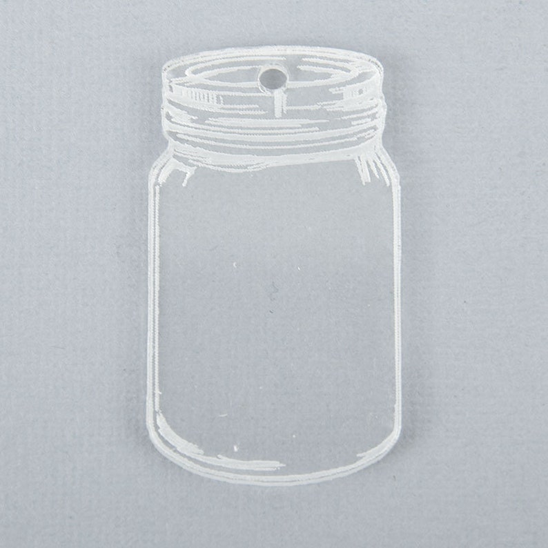 10 Clear 2 MASON JAR Acrylic Blank Laser Cut Fancy - Etsy