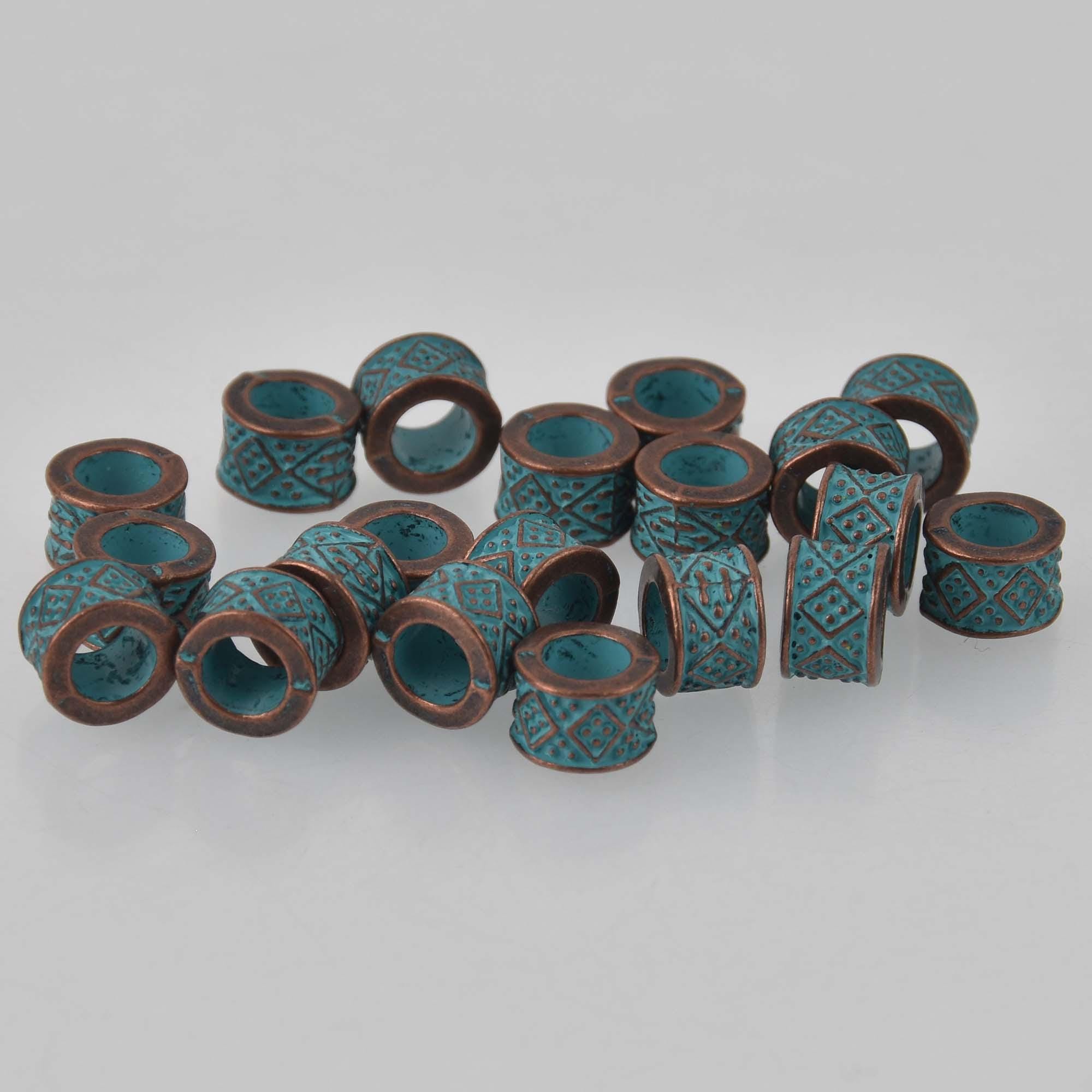 Blue Verdigris Patina Copper Beads, Barrel 8x6mm Metal, Bgl2107 - Etsy