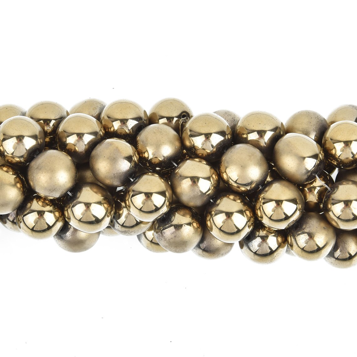 12mm Round LIGHT GOLD HEMATITE Gemstone Beads Half Matte Full - Etsy