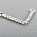 10 Chevron Metal Bar Connectors, Antique Silver Metal, 25mm Across ...