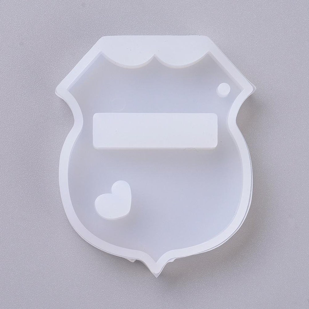 RESIN Mold Shaker, Police Badge Silicone Mold, Soap Mold, Clay Mold ...
