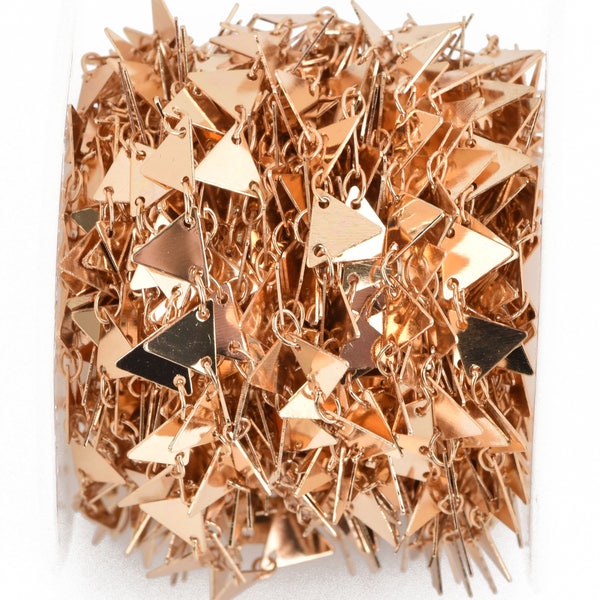 Gold Triangle Link Chain - Etsy