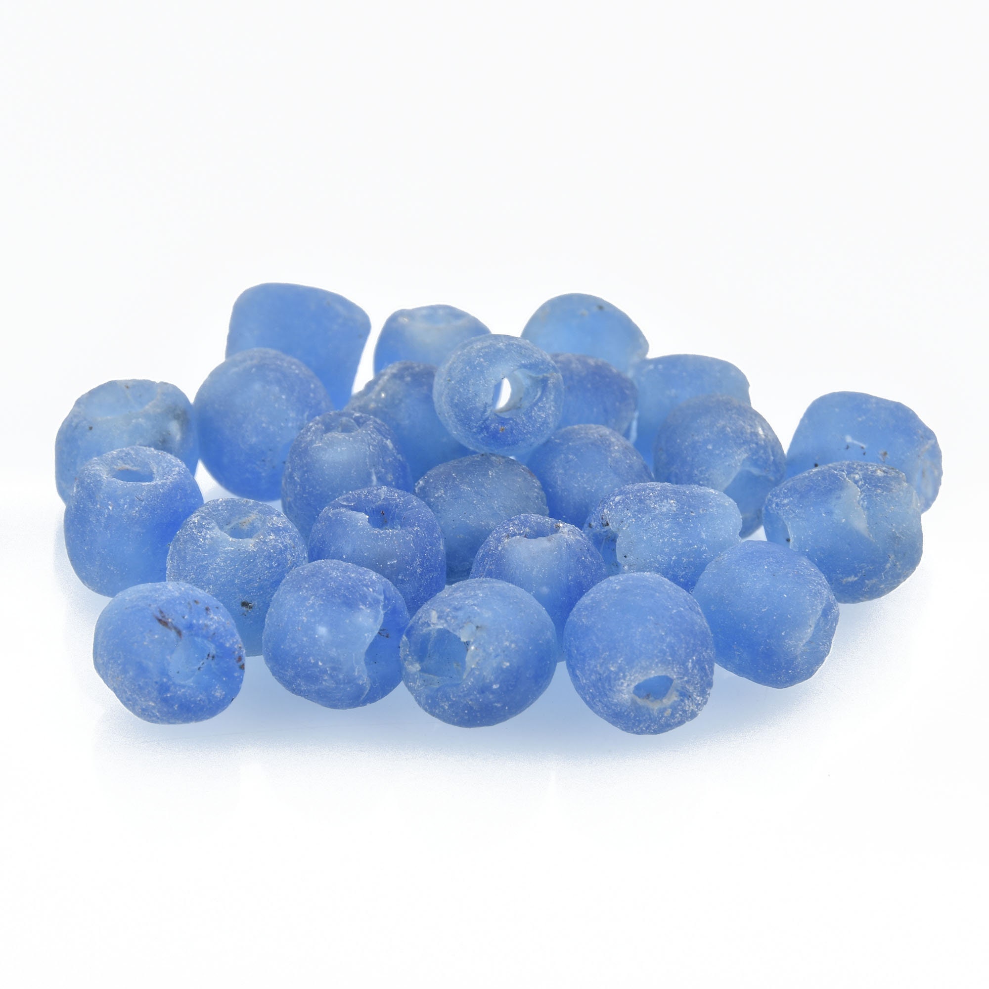 10mm Matte Sapphire Blue Glass Beads Round X10 Beads Bgl1719 Etsy