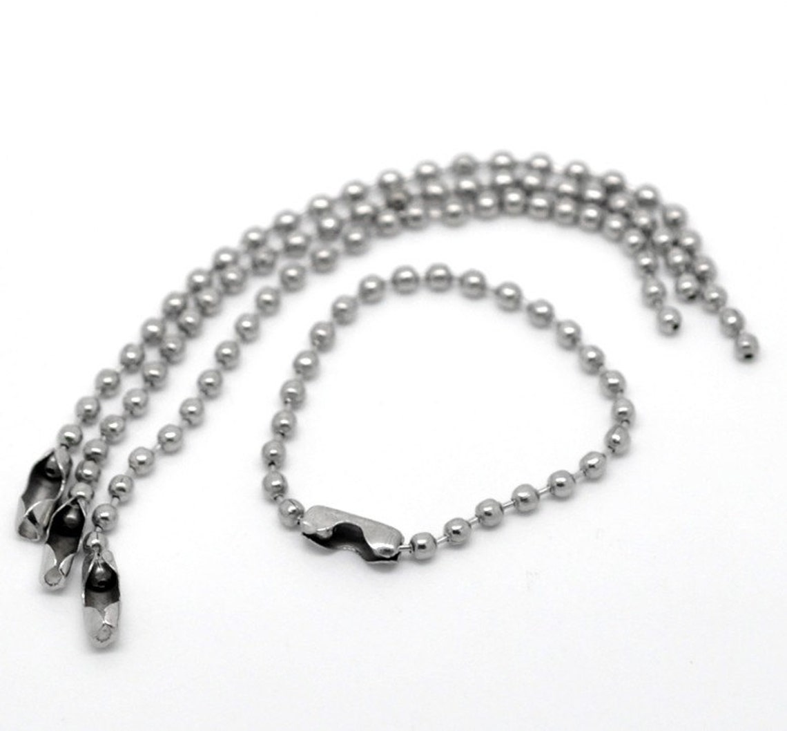 10 Key Chain Ball Chain Connectors, 10cm Long (3 7/8") Fch0157 - Etsy