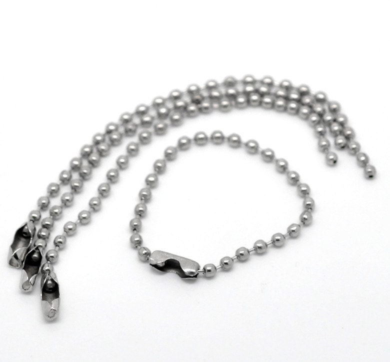 10 Key Chain Ball Chain Connectors, 10cm Long (3 7/8") Fch0157 - Etsy