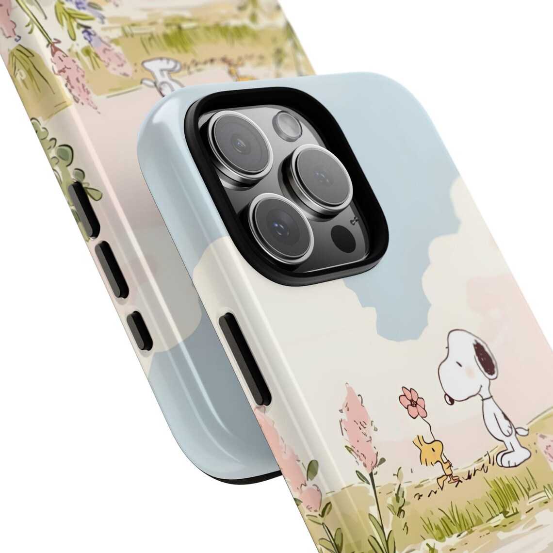 Snoopy and Woodstock Watercolor Phone Case, Cartoon Tough Cover ...