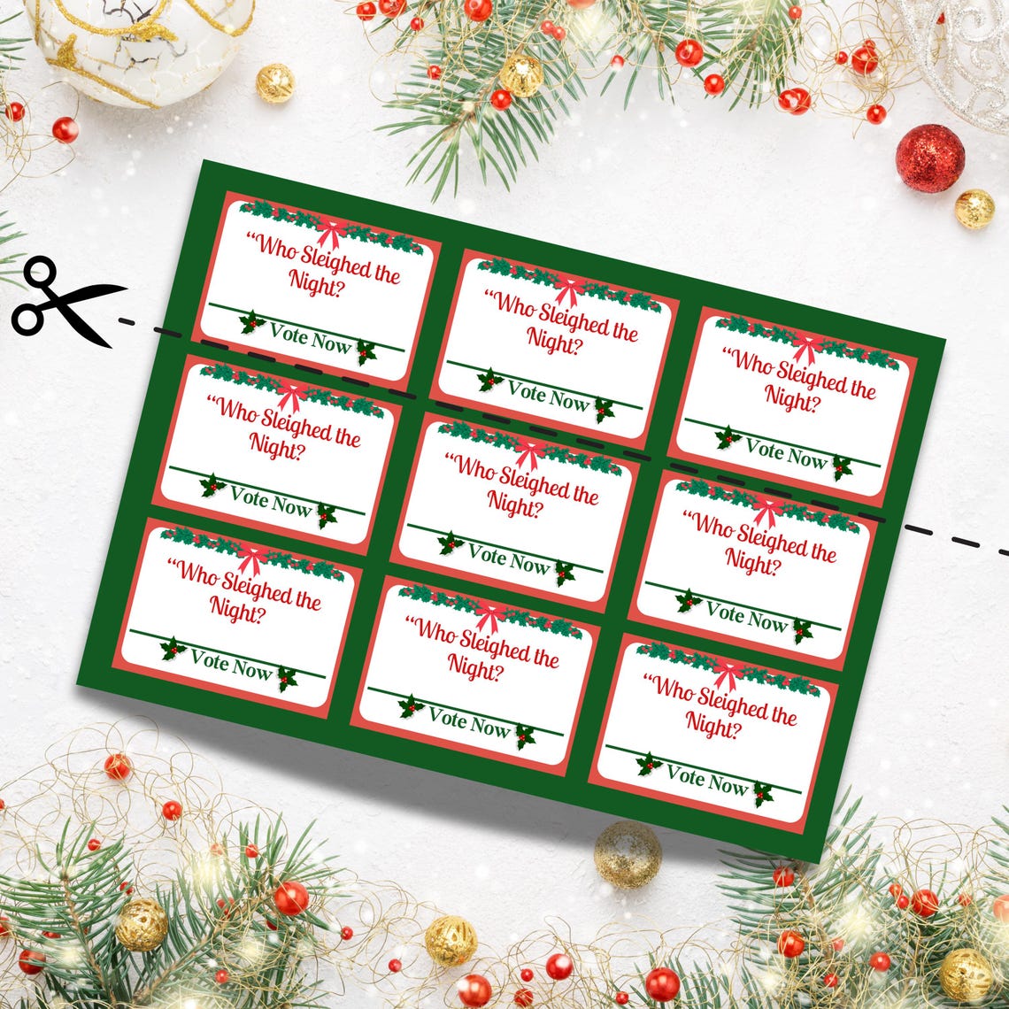 Ugly Sweater Award Certificates & Ballot Cards Hilarious Tacky Outfit ...