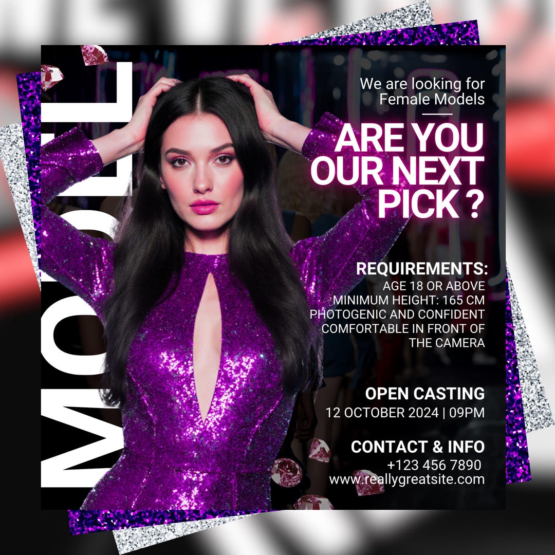 Looking for Models Flyer Template Hair Lash MUA Braids Model Call ...