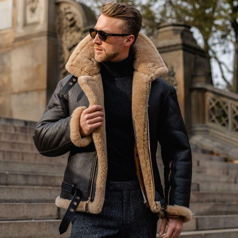 Black Sheep Skin Coat Men - Etsy