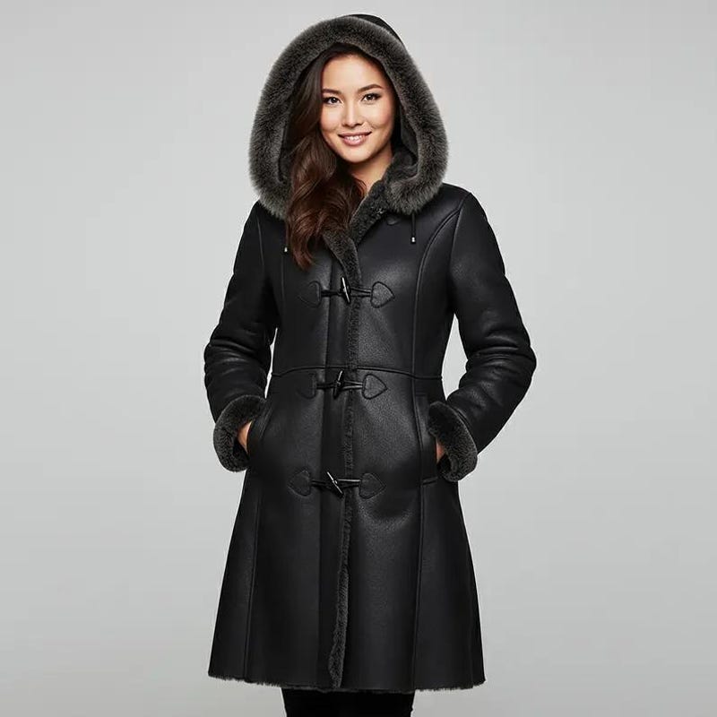 Black Sheep Skin Coat - Etsy