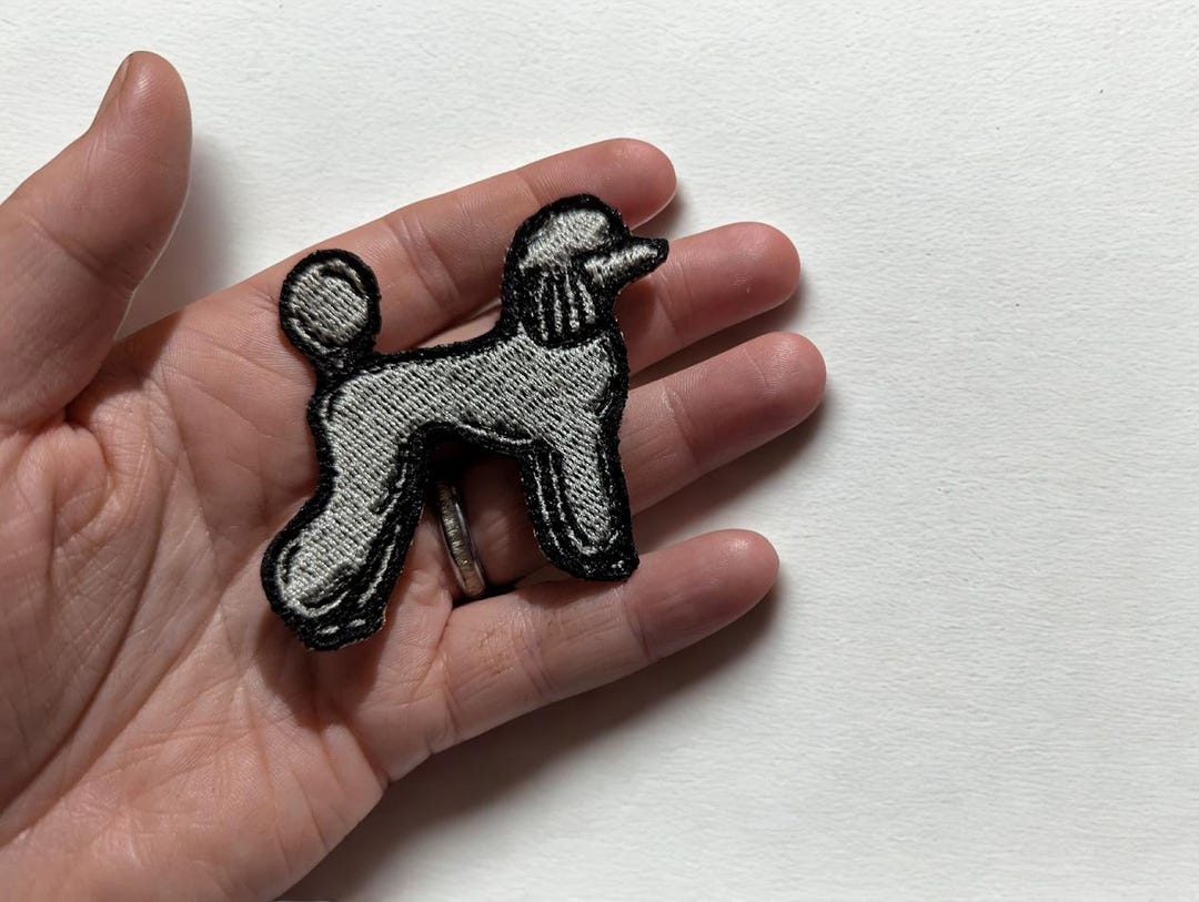 Embroidered Poodle Appliqué – Pet Grooming Trim Patch Dog Patch for ...