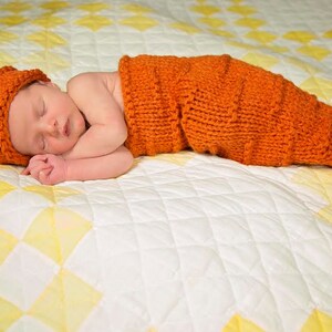 Newborn Carrot Cocoon and Hat - PDF Pattern - Etsy