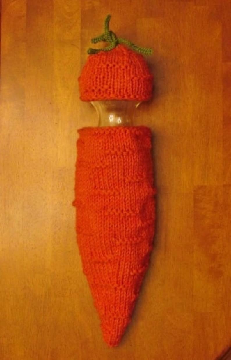 Newborn Carrot Cocoon and Hat - PDF Pattern - Etsy