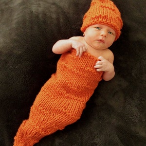 Newborn Carrot Cocoon and Hat - PDF Pattern - Etsy