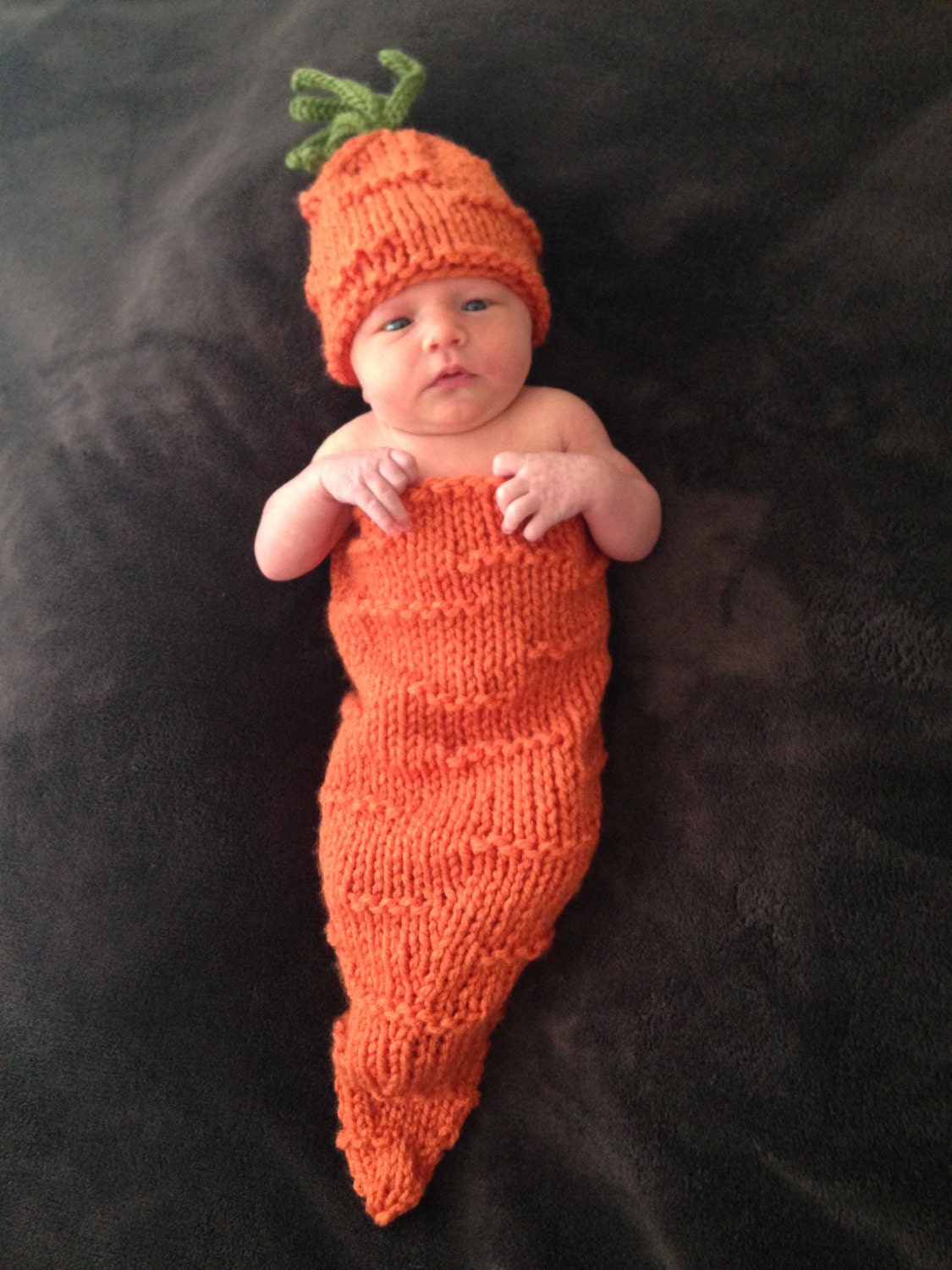 Newborn Carrot Cocoon and Hat - PDF Pattern - Etsy