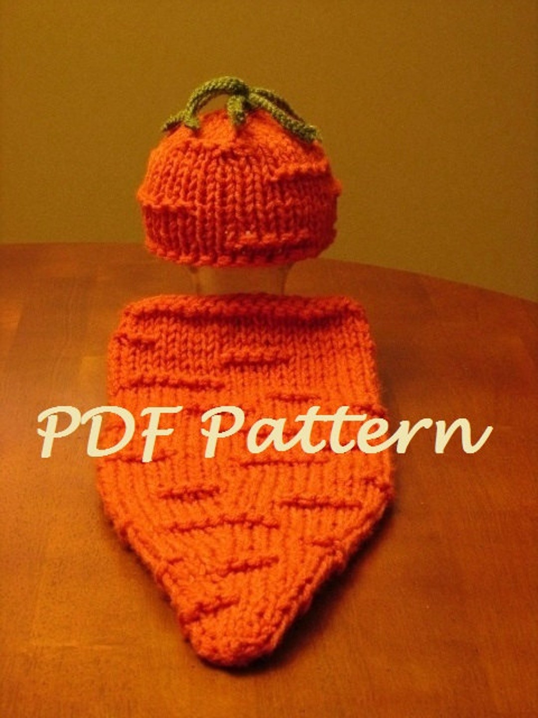Newborn Carrot Cocoon and Hat - PDF Pattern - Etsy