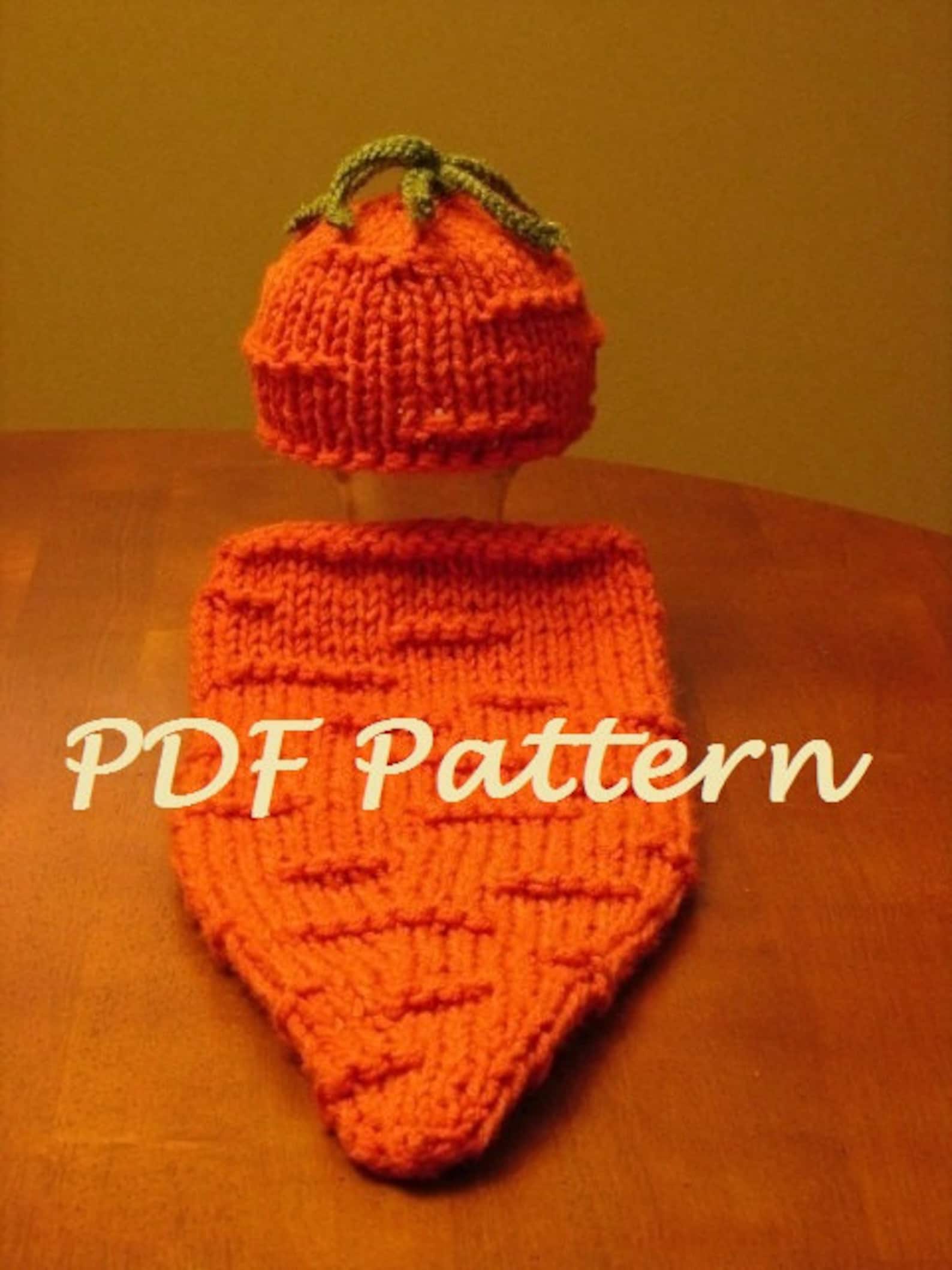 Newborn Carrot Cocoon and Hat - PDF Pattern - Etsy