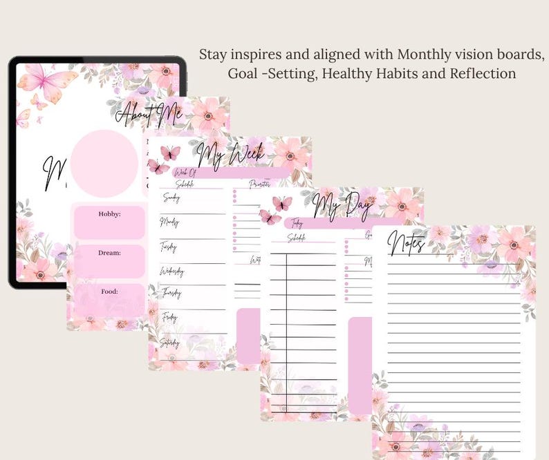 Undated Student Planner | Daily, Weekly, Monthly PDF (digital Download ...