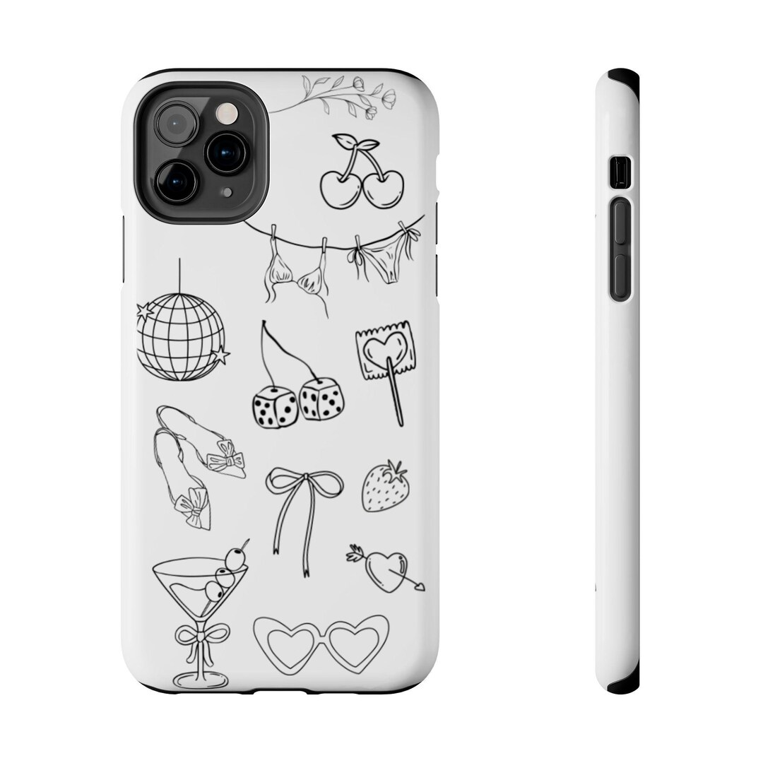 Dainty Outline Chic Illustrated Tough Phone Cases for Stylish ...