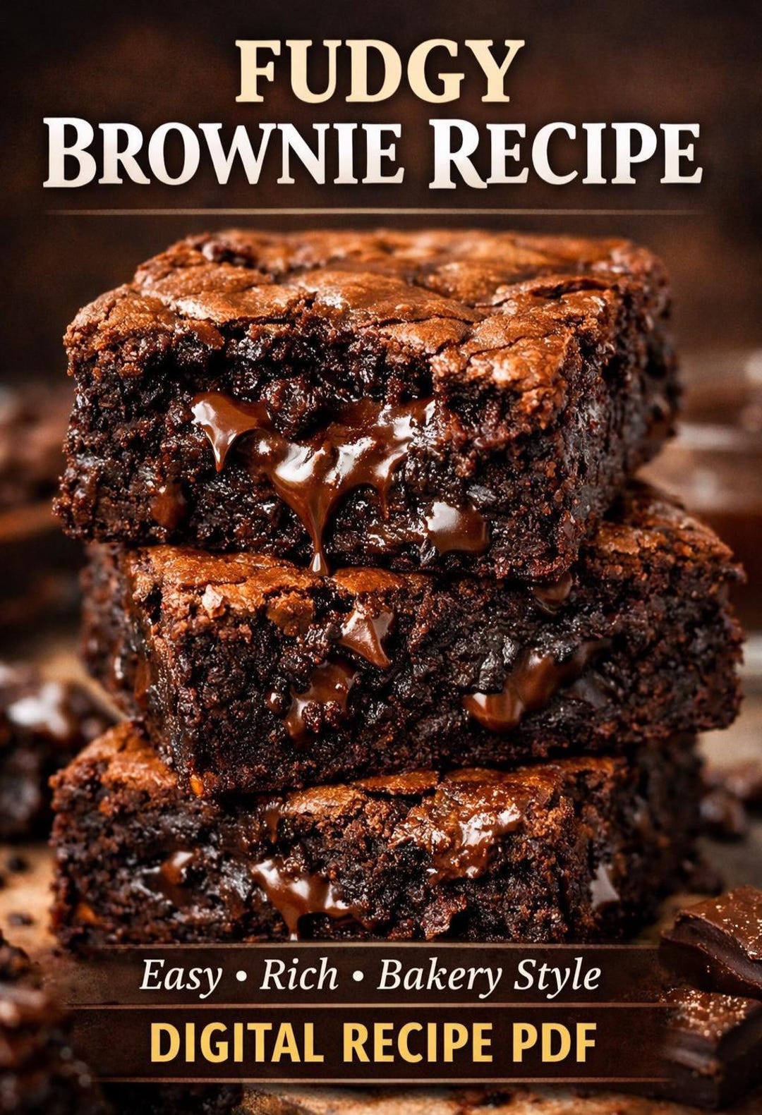 Fudgy Brownie Recipe PDF | Easy Gourmet Chocolate Dessert Guide ...