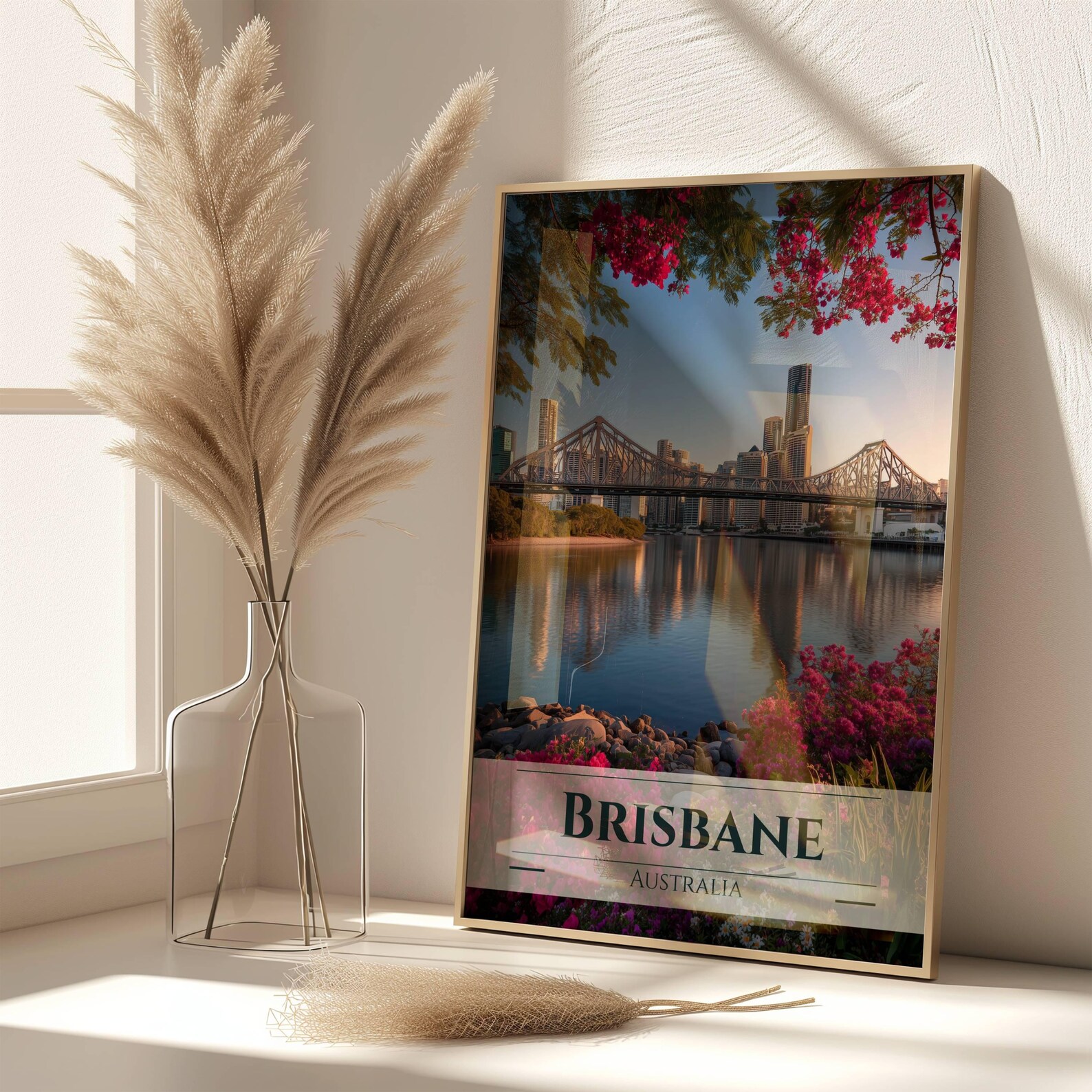 Brisbane Travel Poster - Australia Wall Art - Brisbane Print ...