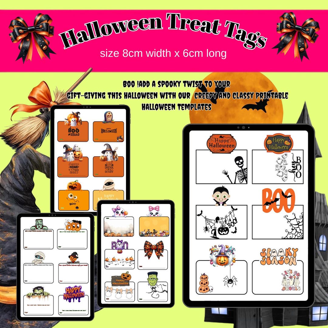 Spook-tacular Candy Tags – Printable Halloween Treat Labels - Etsy
