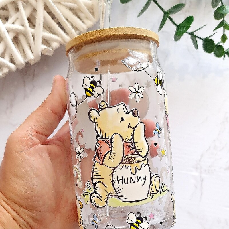 Iced Coffee Glasses Bear - Etsy UK