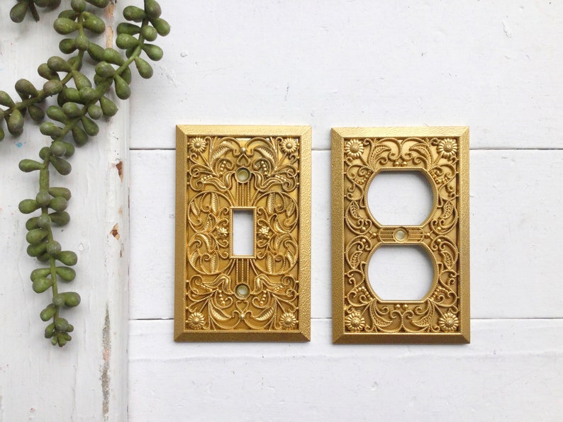 Light Switch Cover in Muted Gold Modern Home - Etsy