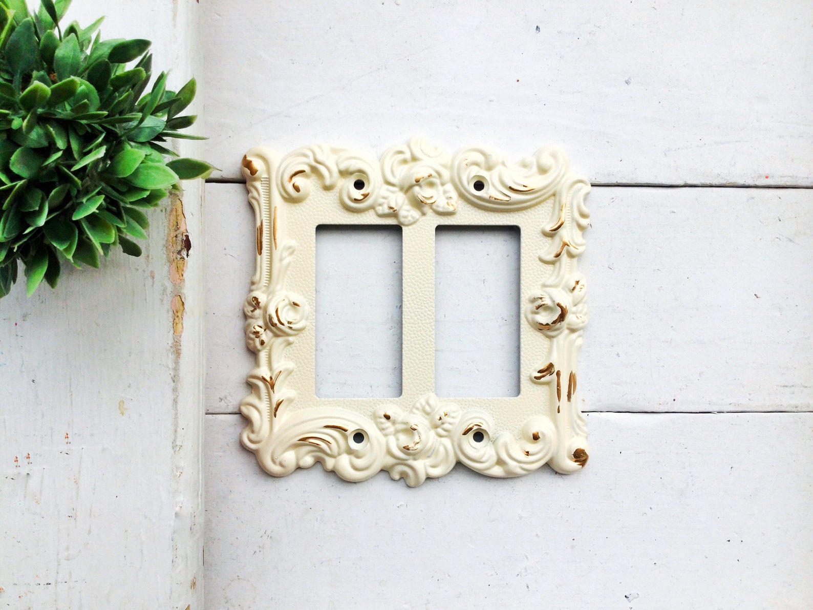 Decorative Plates in Shabby White Switch Cover Lightswitch - Etsy