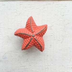 Nautical Pulls, Beach Cabinet Knob , Starfish Knobs , Coastal Drawer Pull , White Beach Knob ...