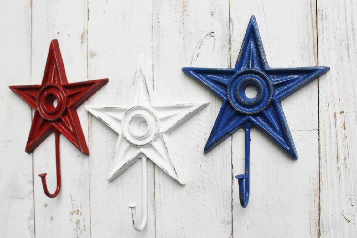 Star Hook CHOOSE YOUR COLOR Rustic Primitive Americanatexas - Etsy