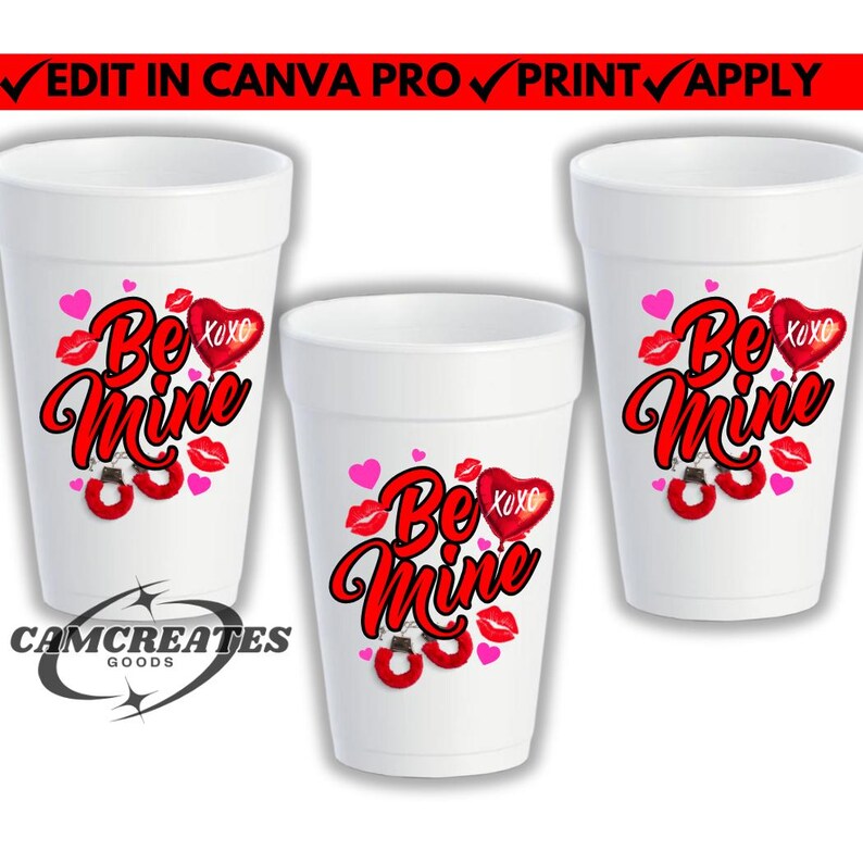 Valentine’s Drinking Game Printable + Be Mine Cup Sticker - Etsy