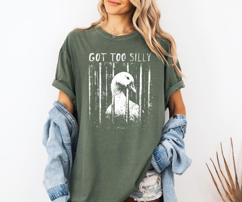 Got Too Silly Goose Meme T-shirt: Jailbird Goose Retro Tee - Etsy