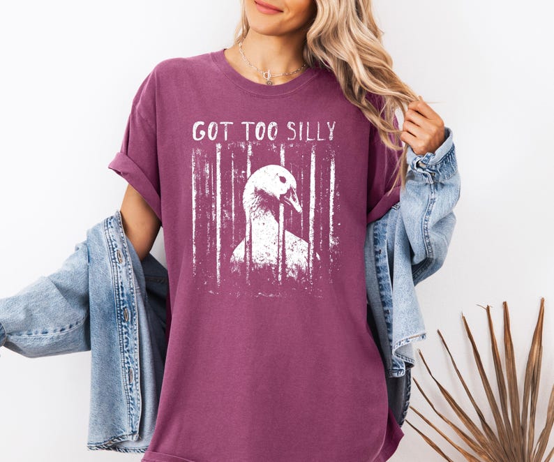 Got Too Silly Goose Meme T-shirt: Jailbird Goose Retro Tee - Etsy
