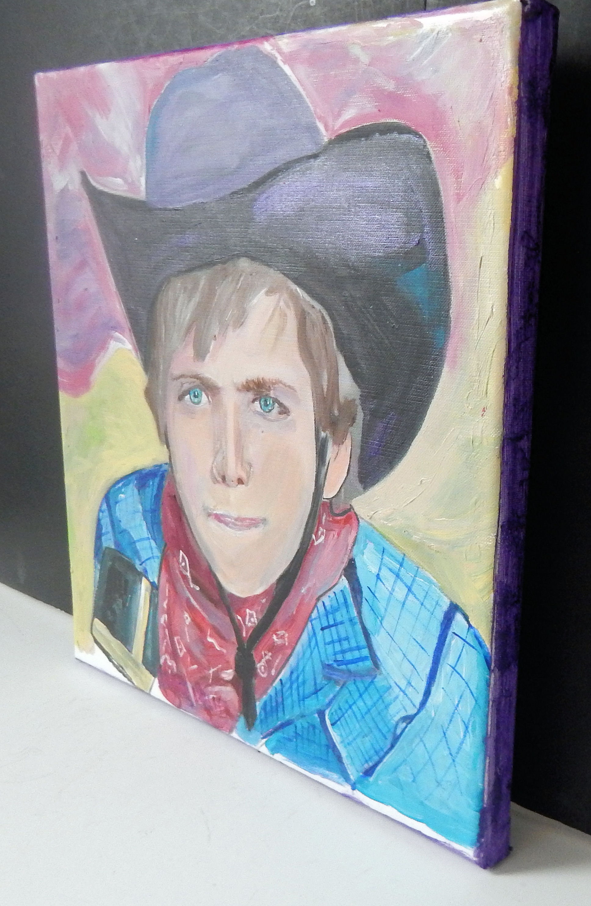 Mike Teavee From Willy Wonka Original Pop Bright Acrylic Paint 12" X 12 ...