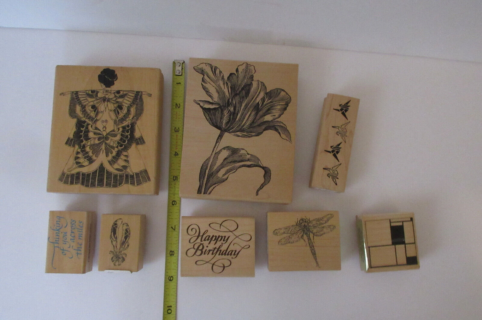 Set of 8 Large Rubber Stamp Blocks Scrapbooking Cardmaking - Etsy